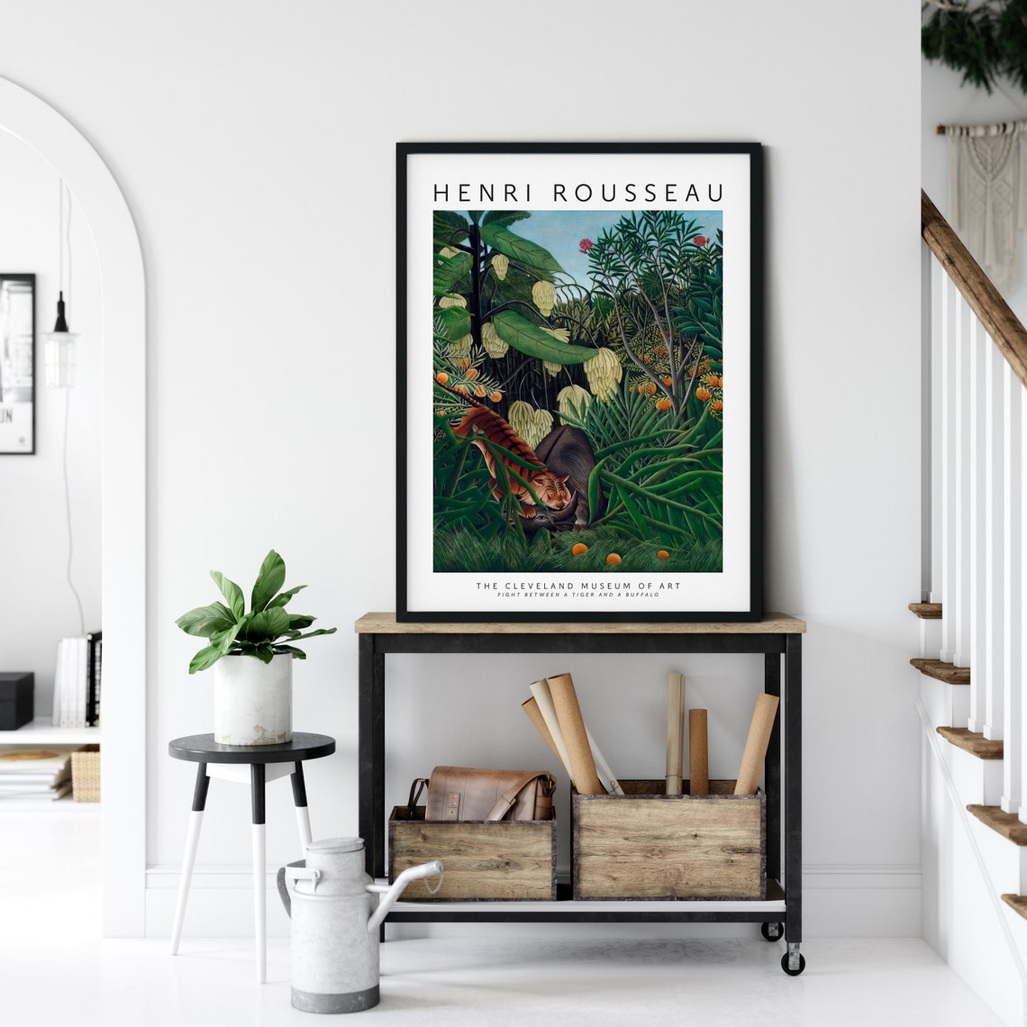 Henri Rousseau Poster Fight Between a Tiger and a Buffalo - Etsy