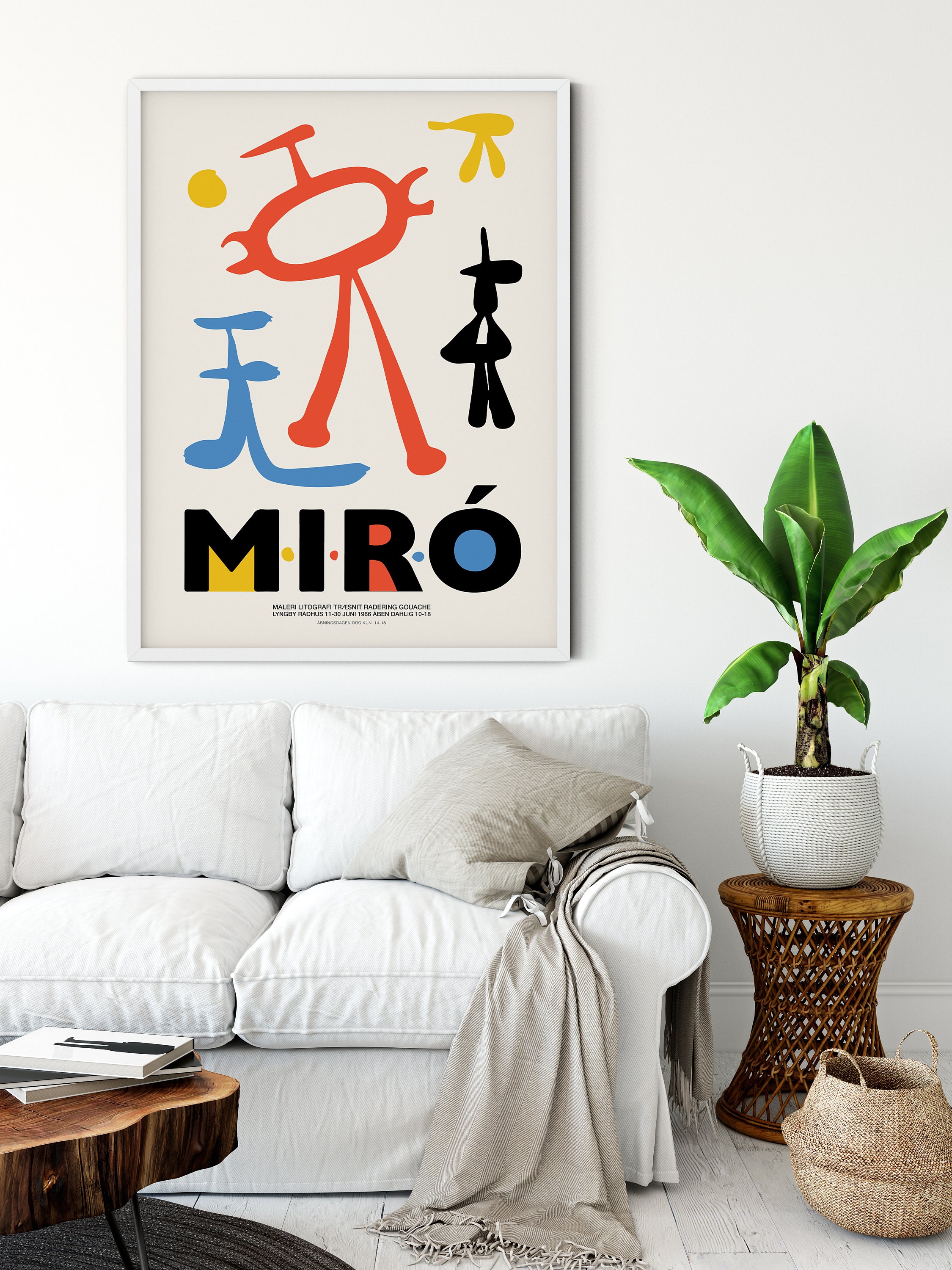 Joan Miro Exposition, Surrealism Poster, Exhibition Art Print 1966 ...