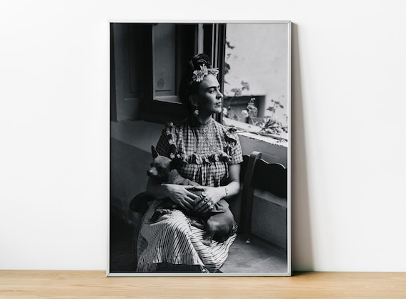 Digital Prints Frida Kahlo Print Exhibition Poster Black And White ...