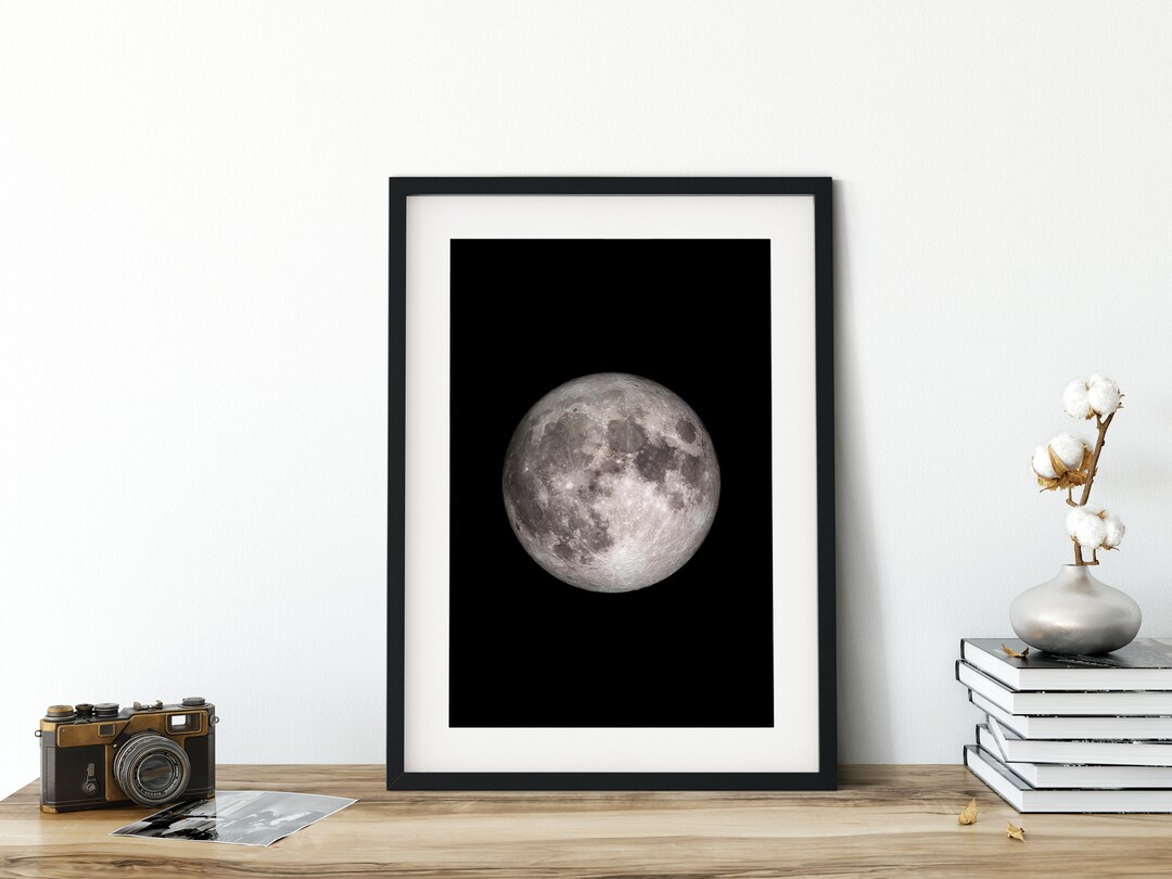 Moon Print Moon Poster Moon From Space Photo NASA Moon Art - Etsy