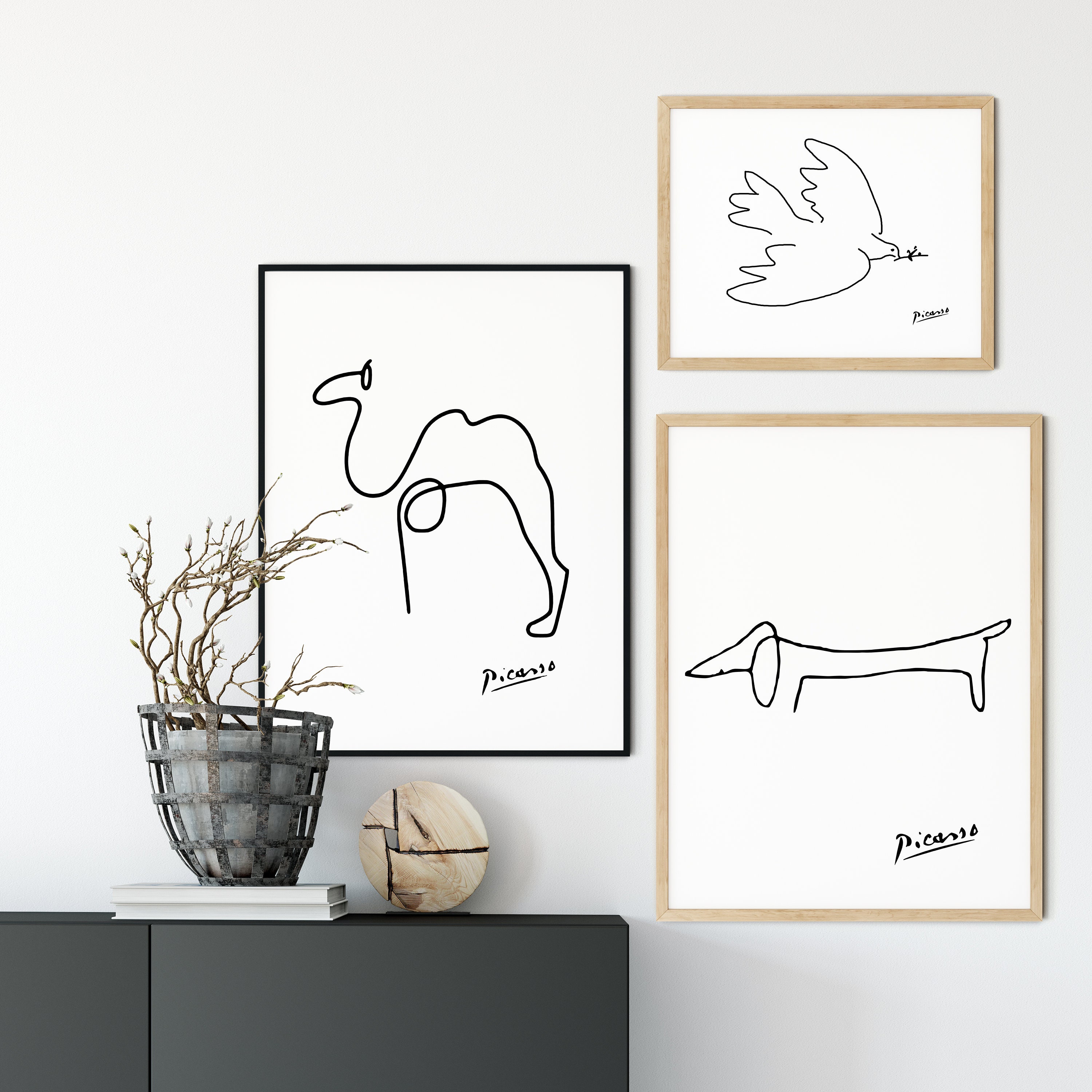 Pablo Picasso Line Art Printssetsminimalist Picasso Print - Etsy