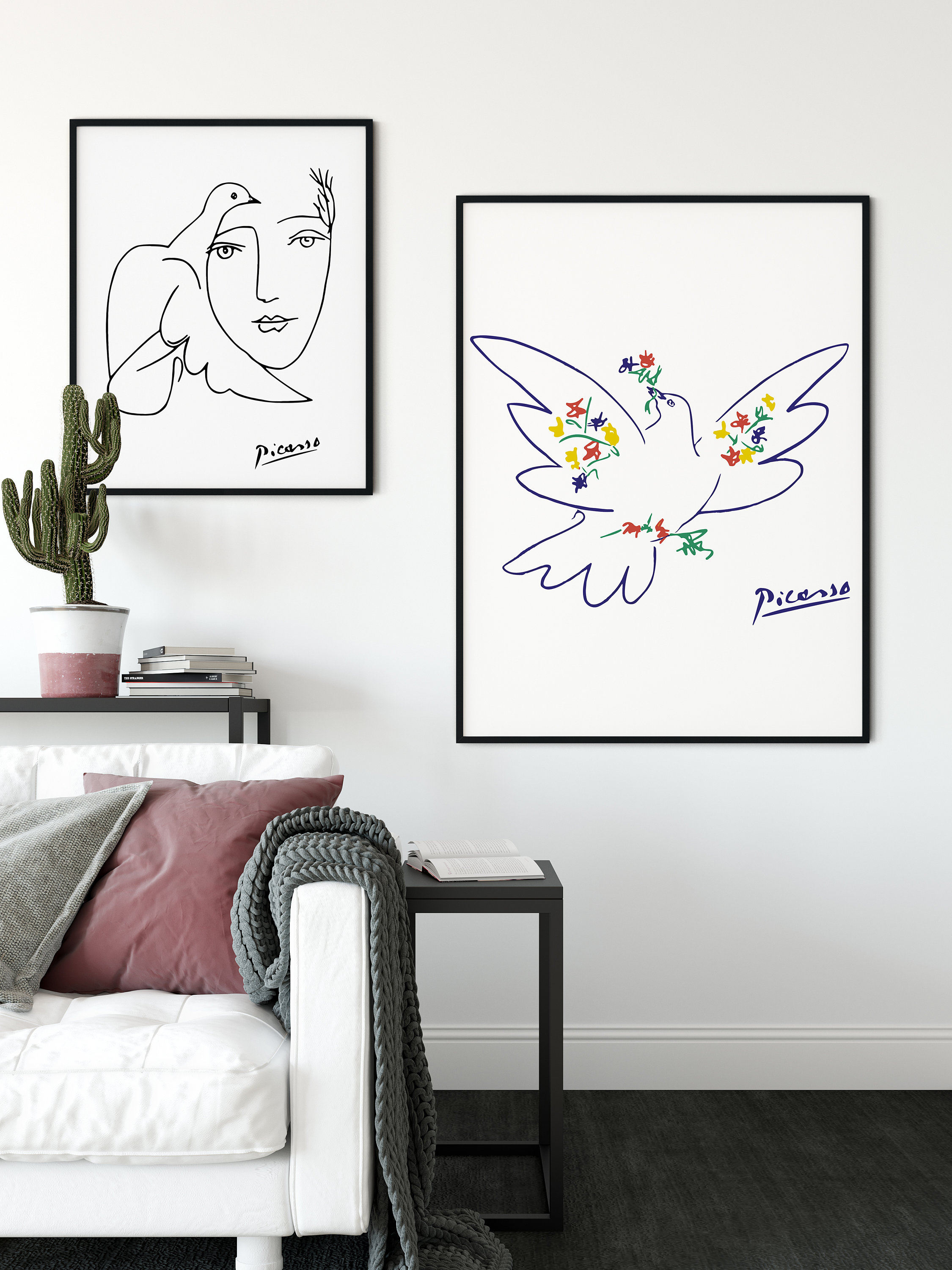 Pablo Picasso Dove of Peace Print Minimalist Picasso Print - Etsy
