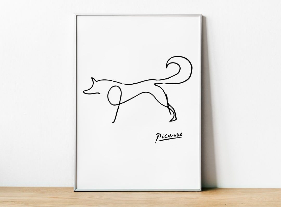 Pablo Picasso Fox Print, Minimalist Picasso Print, Picasso Line Art ...
