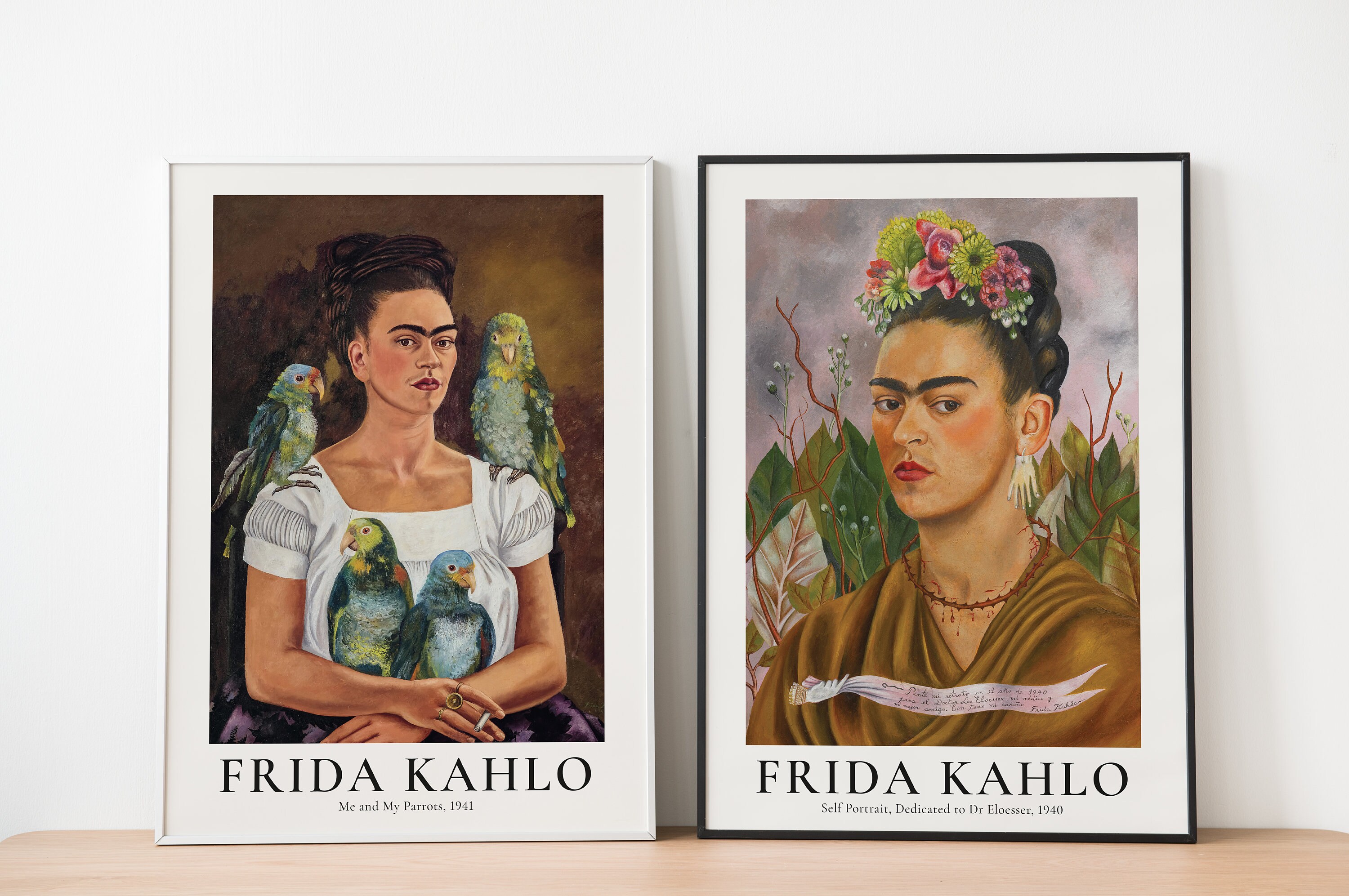 Digital Prints Frida Kahlo Print Exhibition Poster Black And White ...