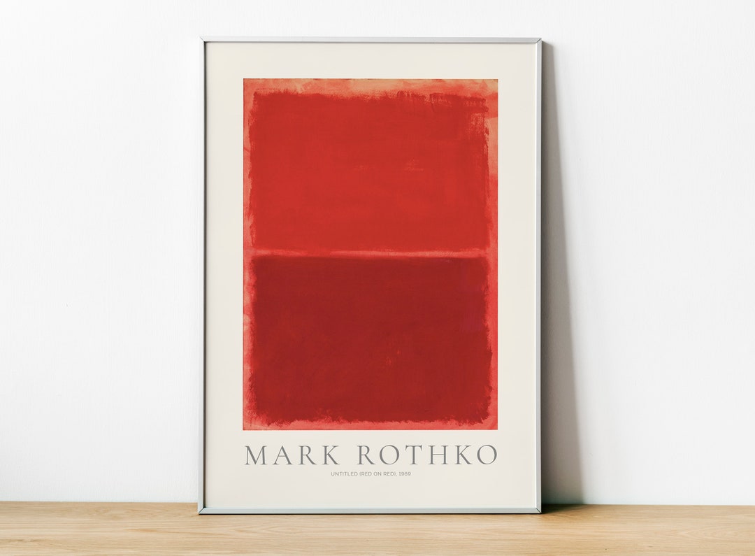 Mark Rothko, Exhibition Poster, Untitled Print, Red on Red, Abstract ...