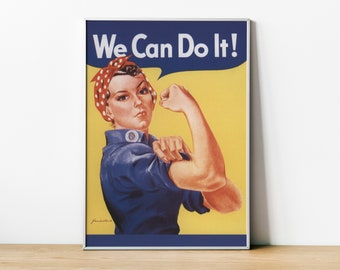 Rosie the Riveter | We Can Do It | Print | US WW2 Propaganda - Etsy