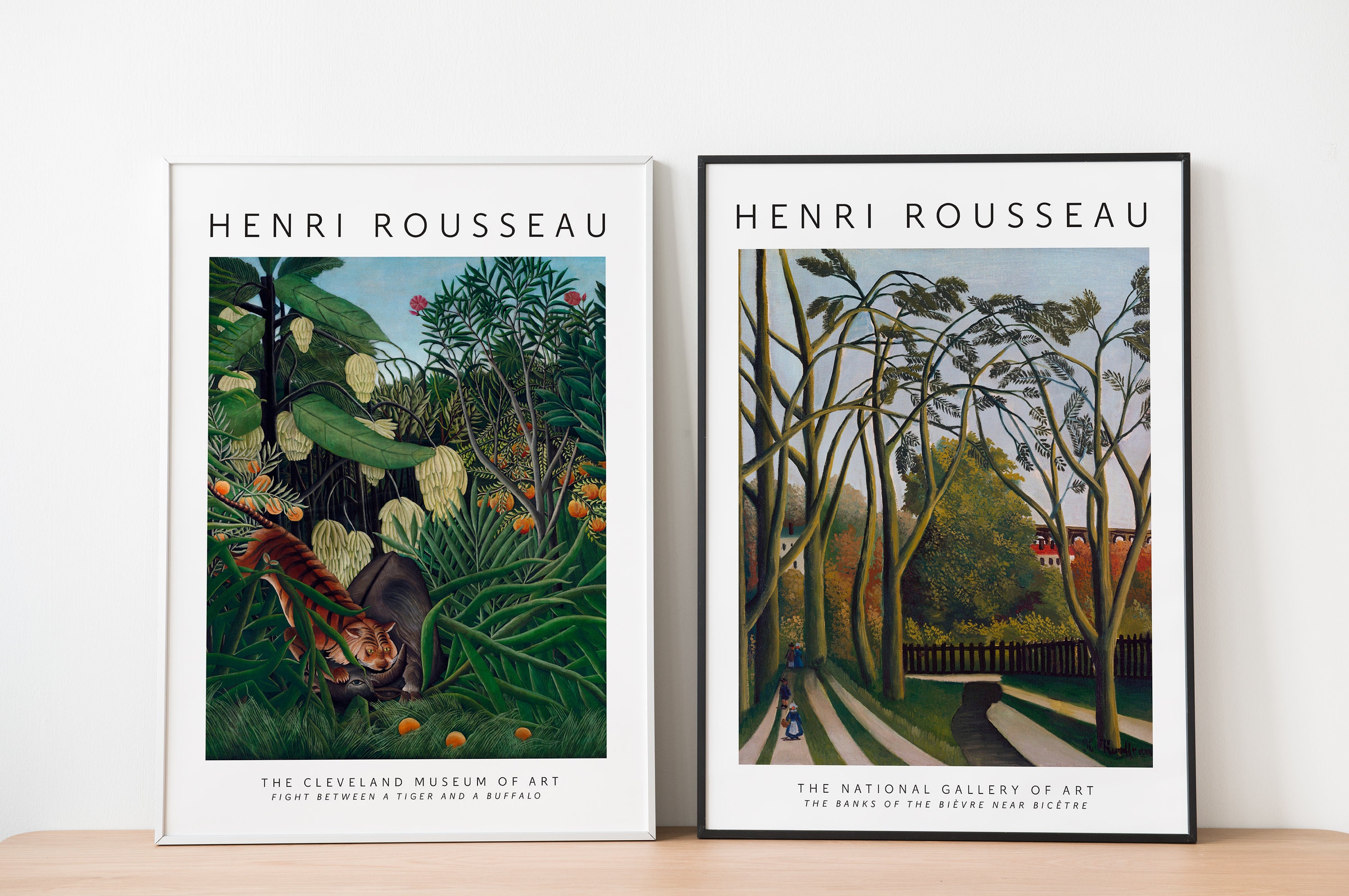 Henri Rousseau Poster Fight Between a Tiger and a Buffalo - Etsy