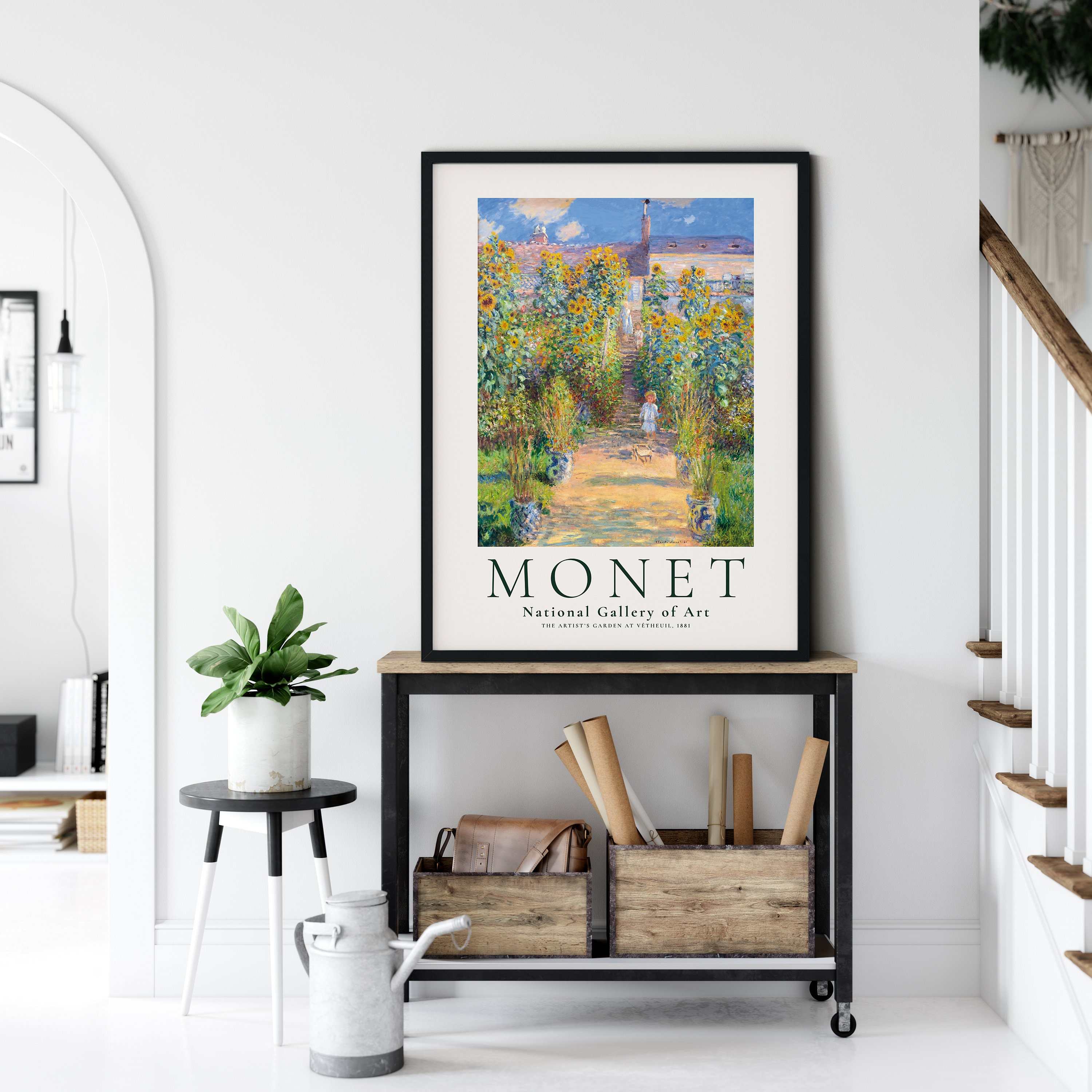 Claude Monet Exhibition Poster Monets Garden VetheuilMonet | Etsy