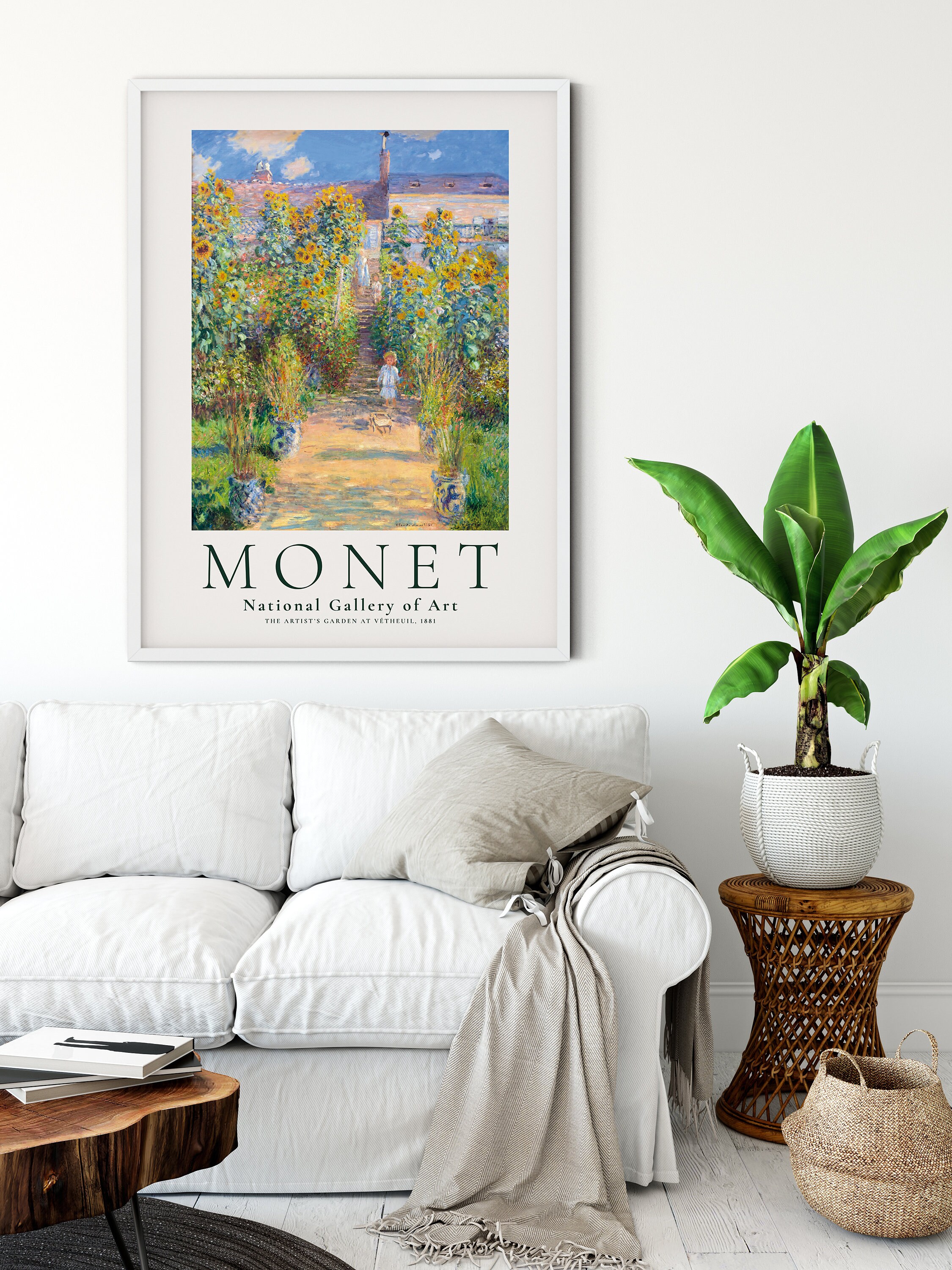 Claude Monet Exhibition Poster Monets Garden VetheuilMonet | Etsy
