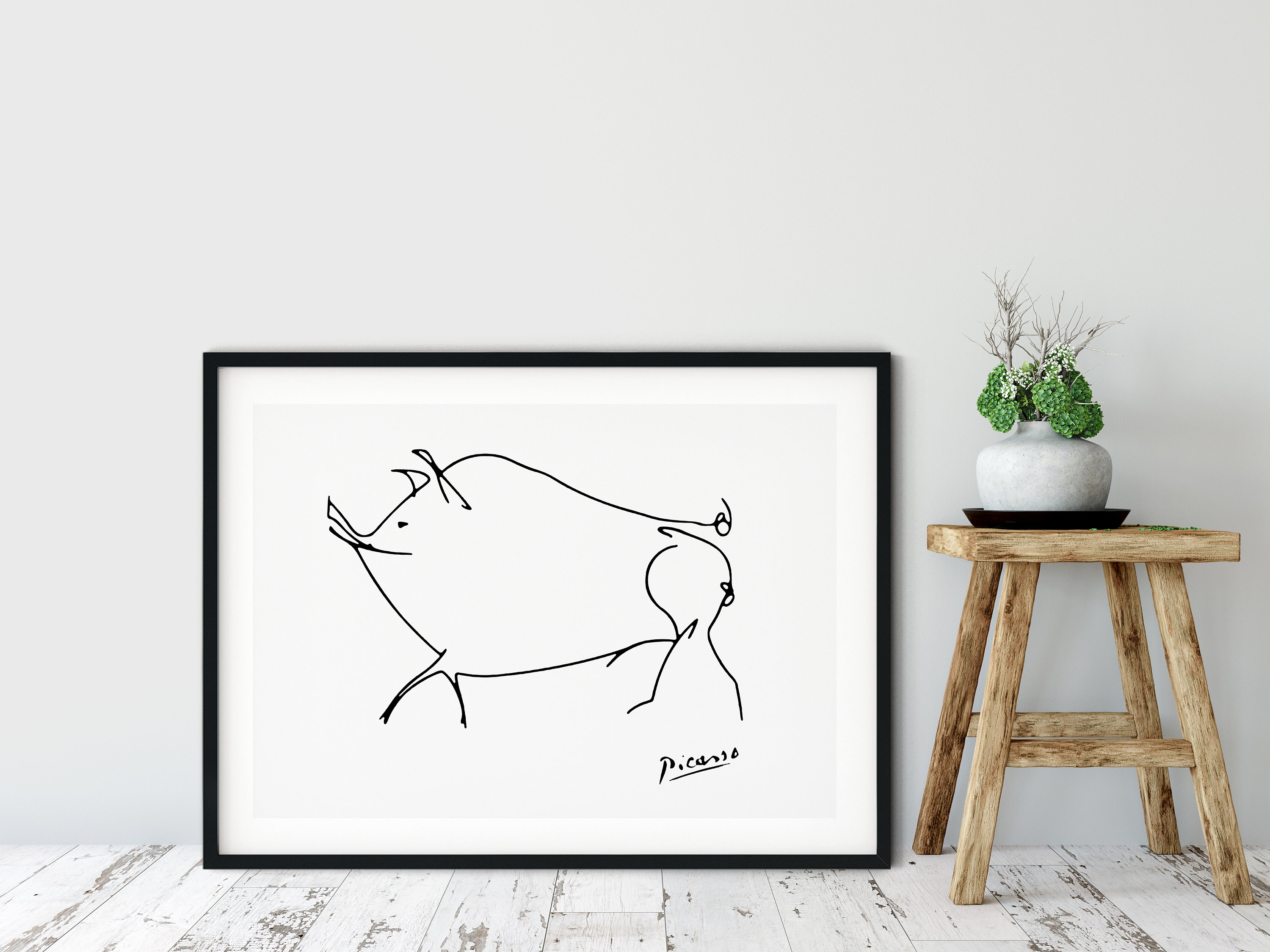 Pablo Picasso Pig Print Minimalist Picasso Print the Pig - Etsy Australia