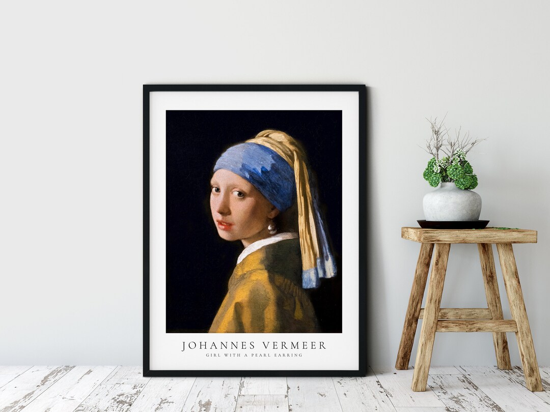 Johannes Vermeer Girl With a Pearl Earring, Art Print Poster Printable ...