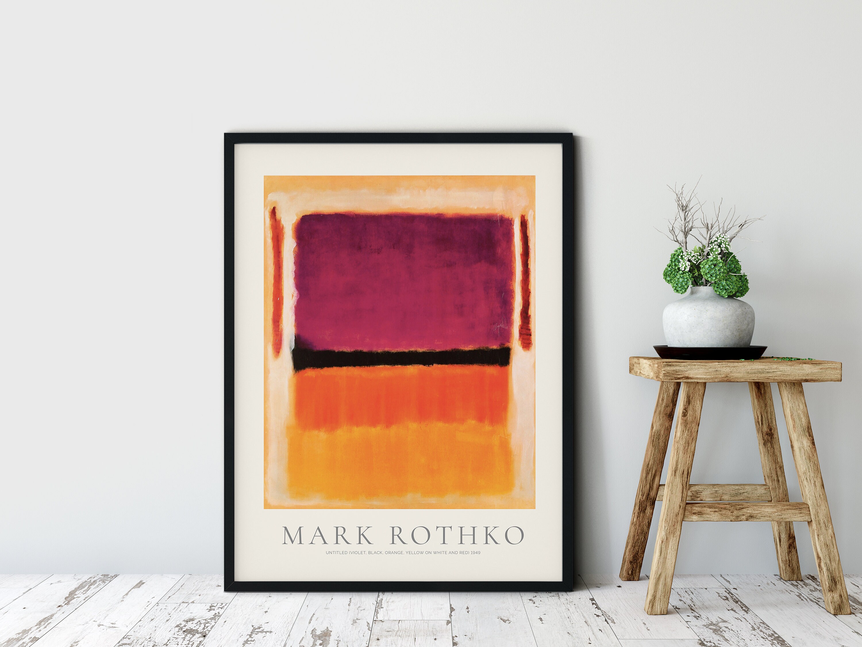 Mark Rothko A Retrospective Exhibition Poster Untitled | Etsy