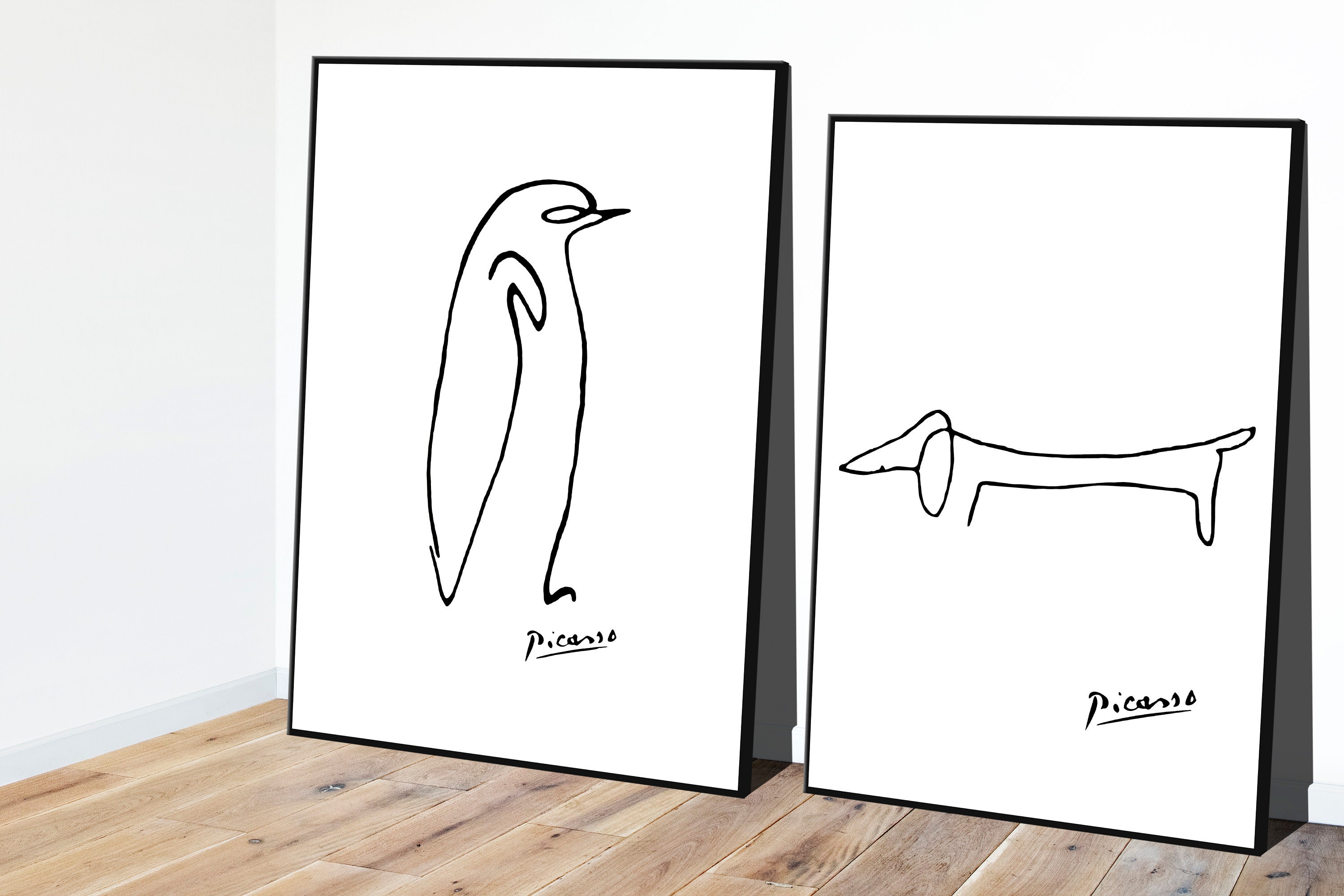 Pablo Picasso Sausage Dog Print Minimalist Picasso Print | Etsy