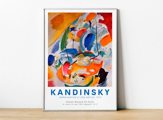 Kandinsky Sea Battle Wassily Kandinsky Exhibition Poster | Etsy