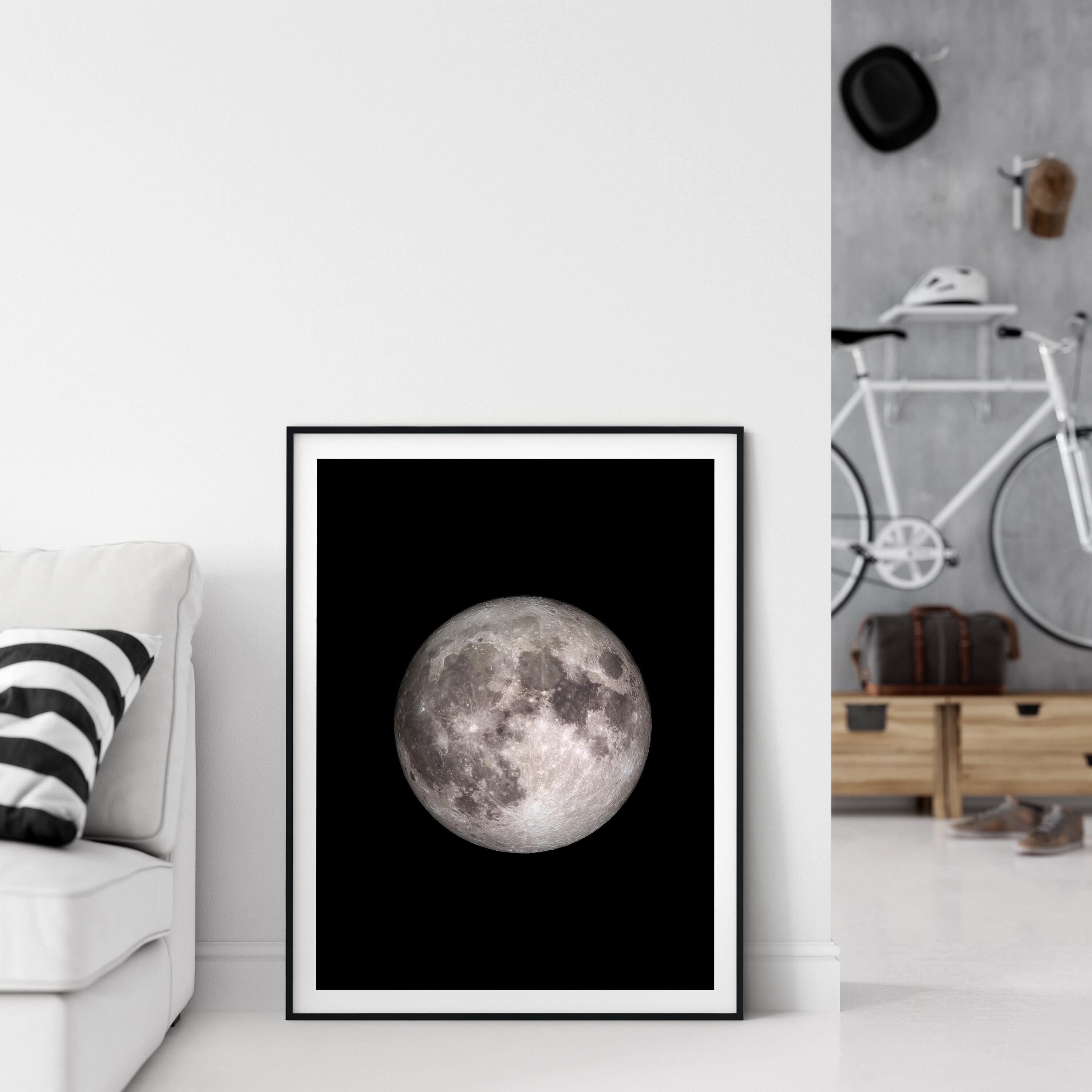Moon Print, Moon Poster, Moon From Space Photo, NASA Moon Art ...