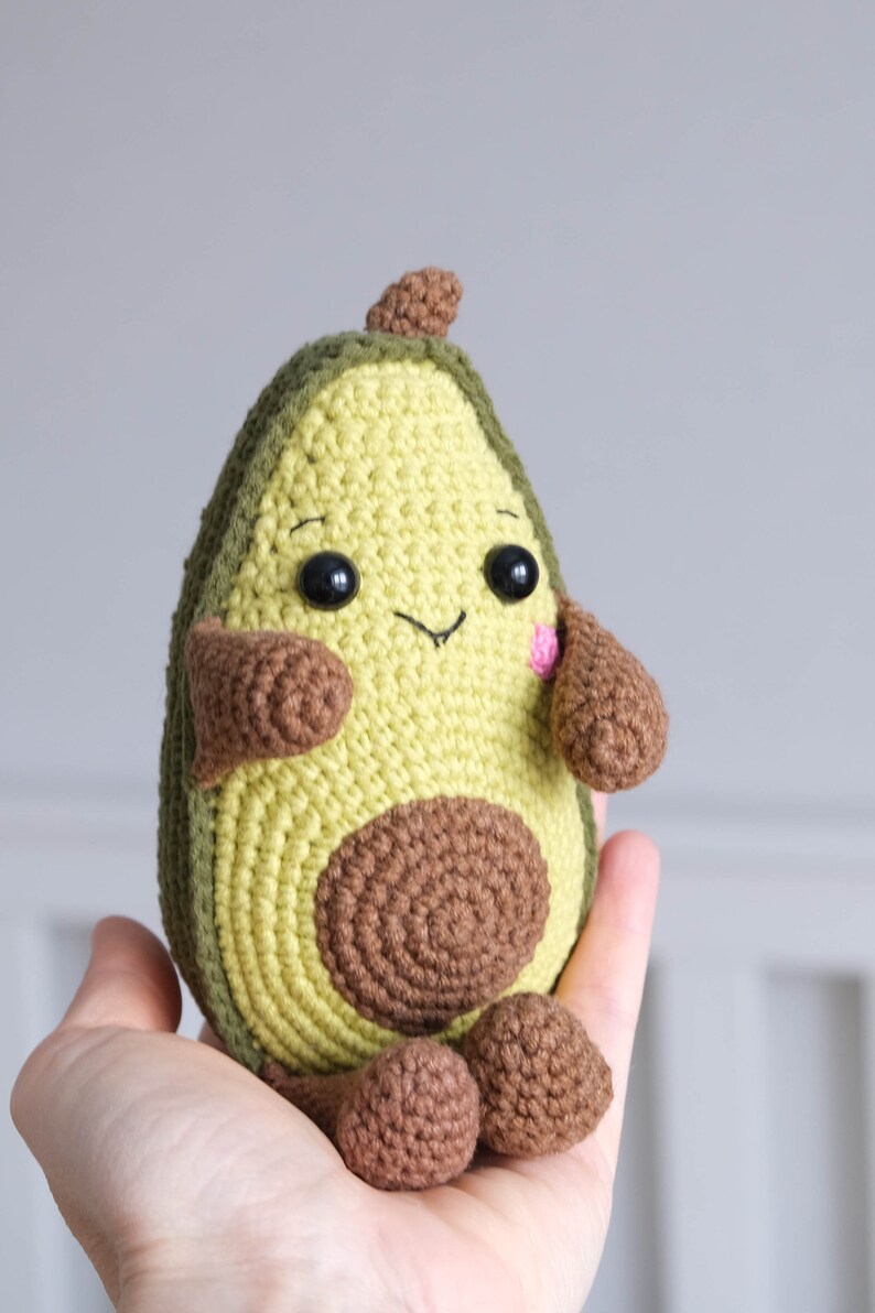 Avocado Crochet Pattern PDF, Amigurumi Food Vegetable, Cute Veggie ...