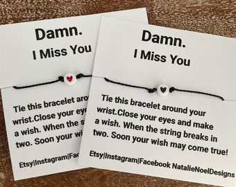 I Miss You Bracelet - Etsy