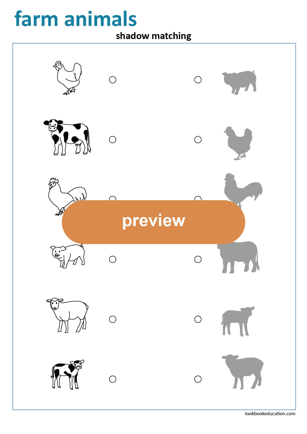 Workbook Farm Animals - Digital File - Etsy