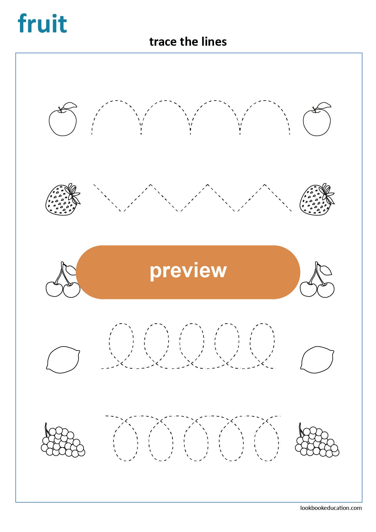 Workbook Fruit - Digital File - Etsy