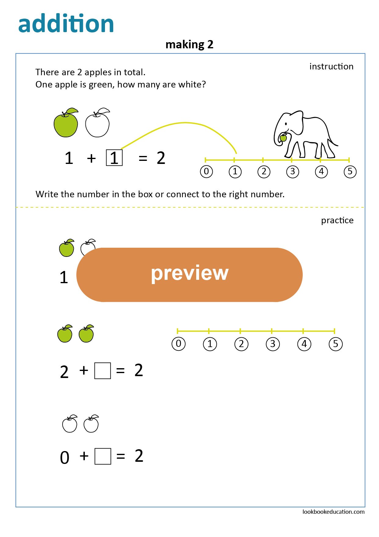 Workbook Counting and Addition up to 5 Digital File - Etsy