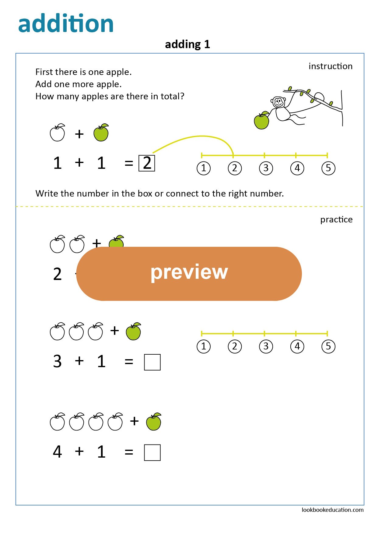 Workbook Counting and Addition up to 5 Digital File - Etsy