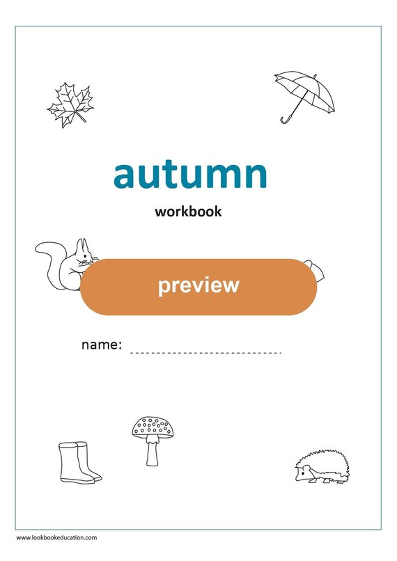Workbook Autumn Digital File | Etsy