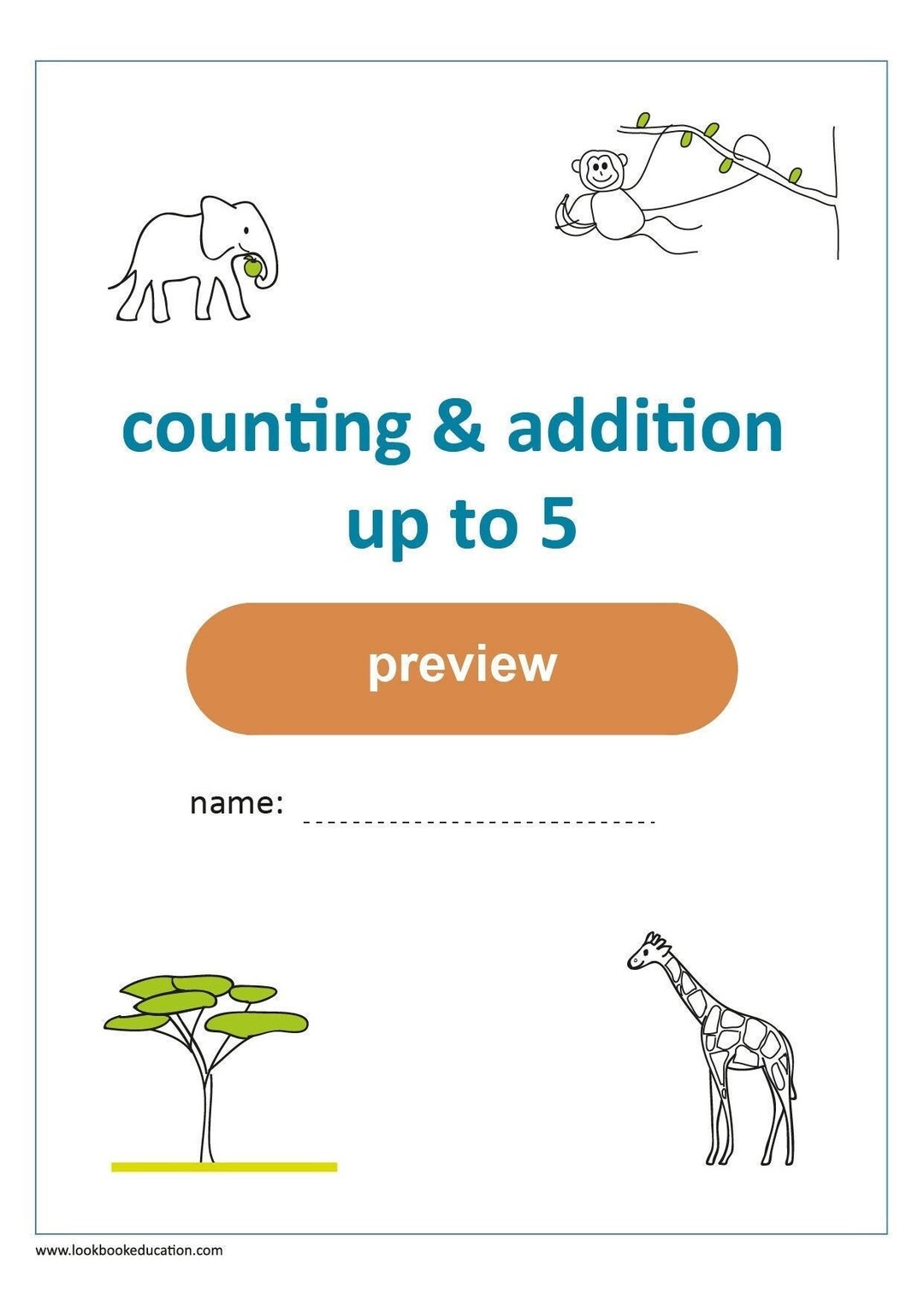 Workbook Counting and Addition up to 5 - Digital File - Etsy