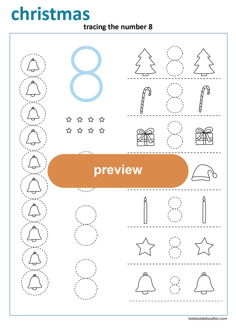 Workbook Christmas | Tracing Numbers & Counting Objects - Digital File ...