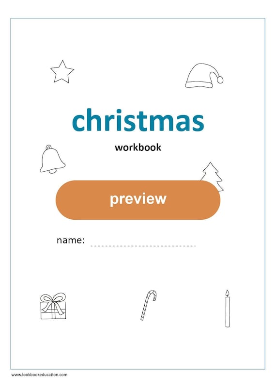 Workbook Christmas Digital File | Etsy