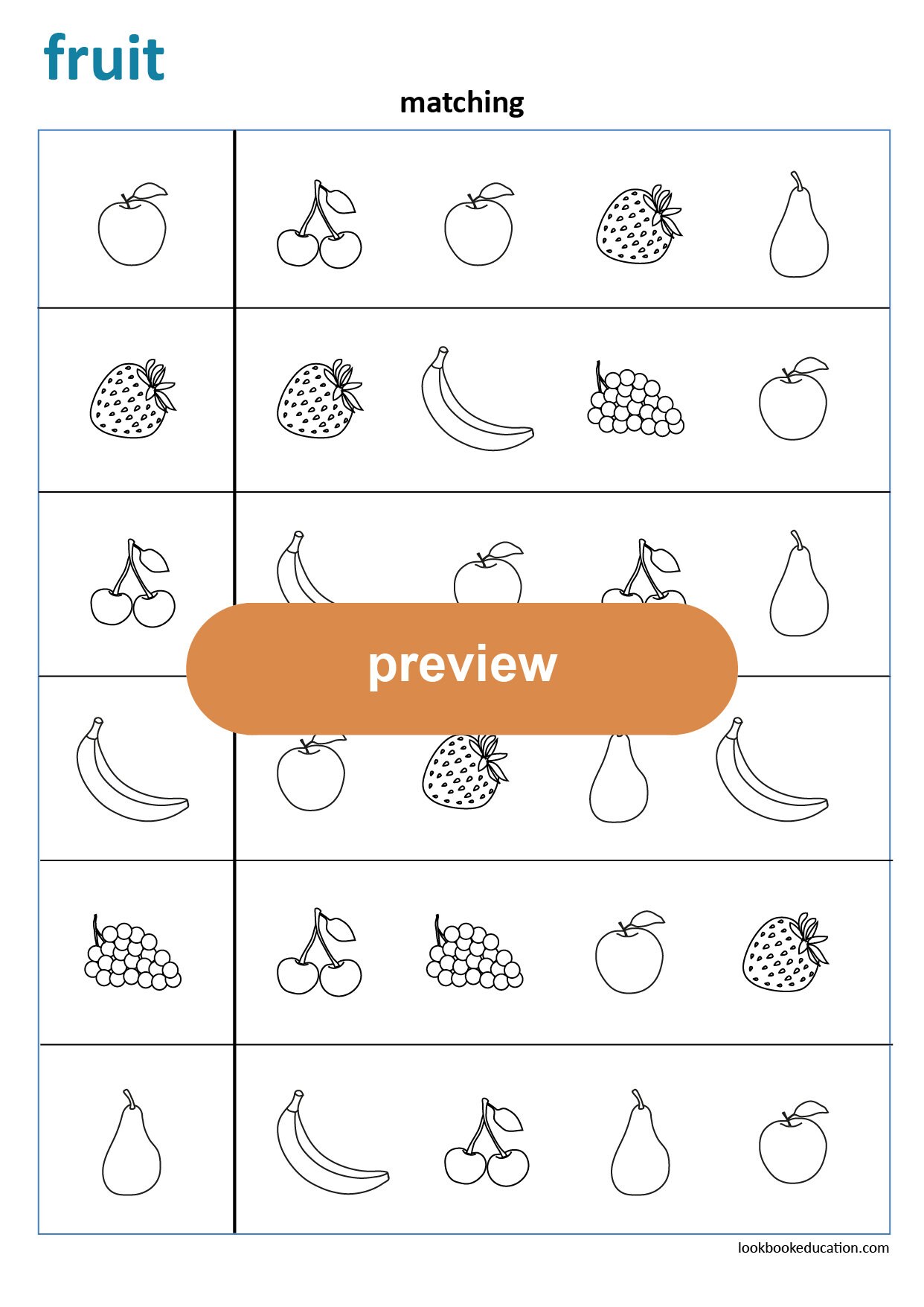 Workbook Fruit - Digital File - Etsy