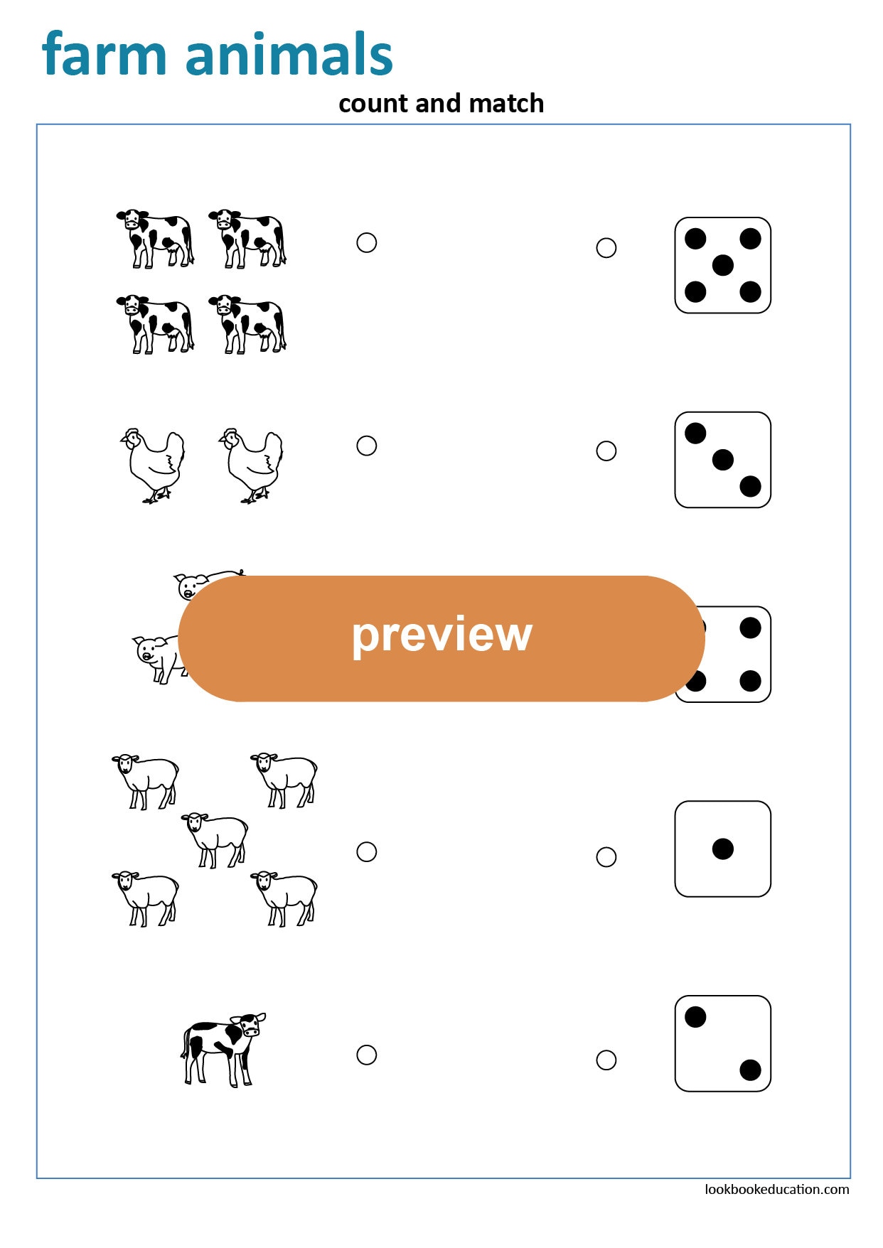 Workbook Farm Animals - Digital File - Etsy