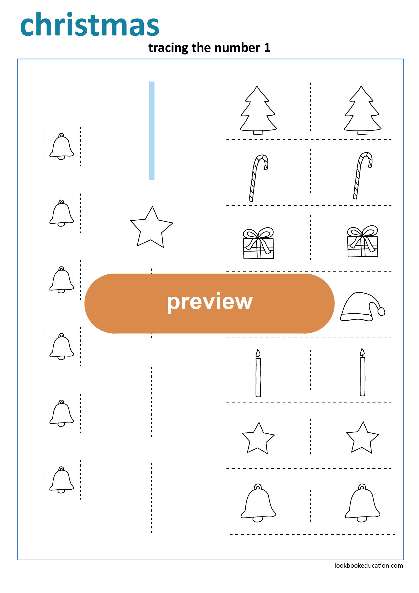 Workbook Christmas | Tracing Numbers & Counting Objects - Digital File ...