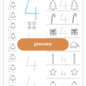Workbook Christmas | Tracing Numbers & Counting Objects - Digital File ...