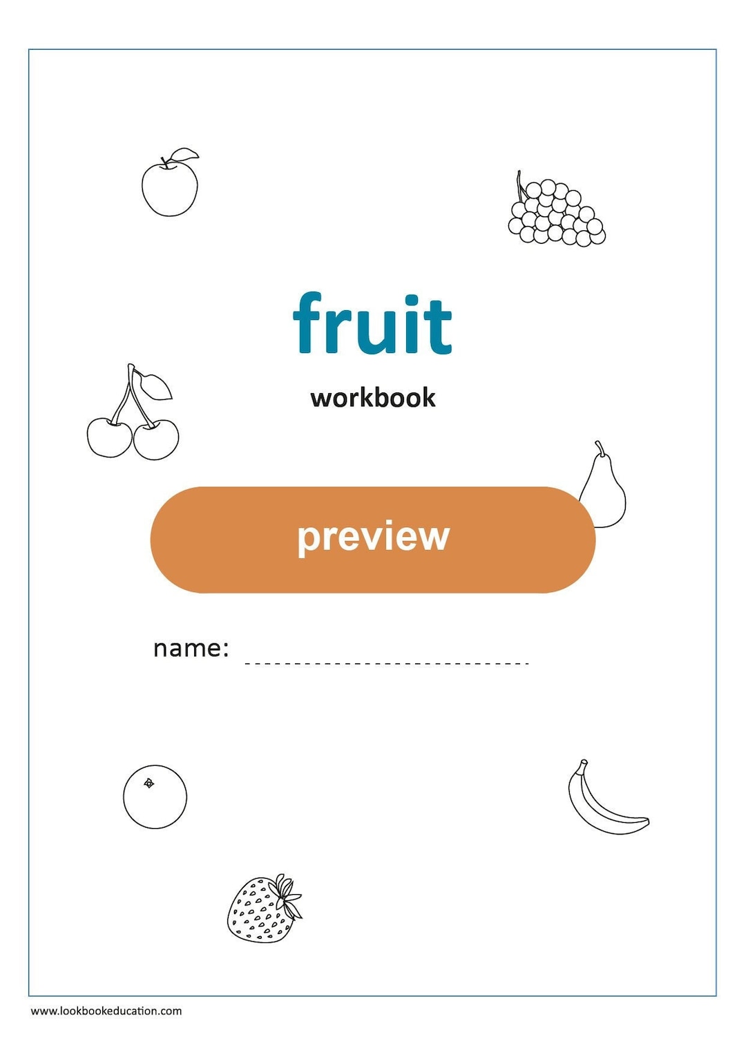 Workbook Fruit - Digital File - Etsy