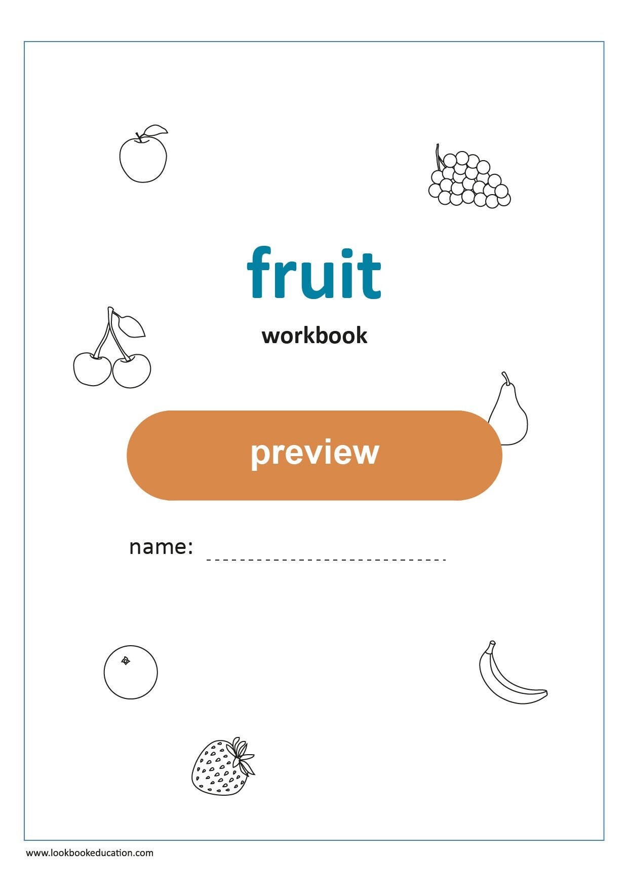 Workbook Fruit - Digital File - Etsy