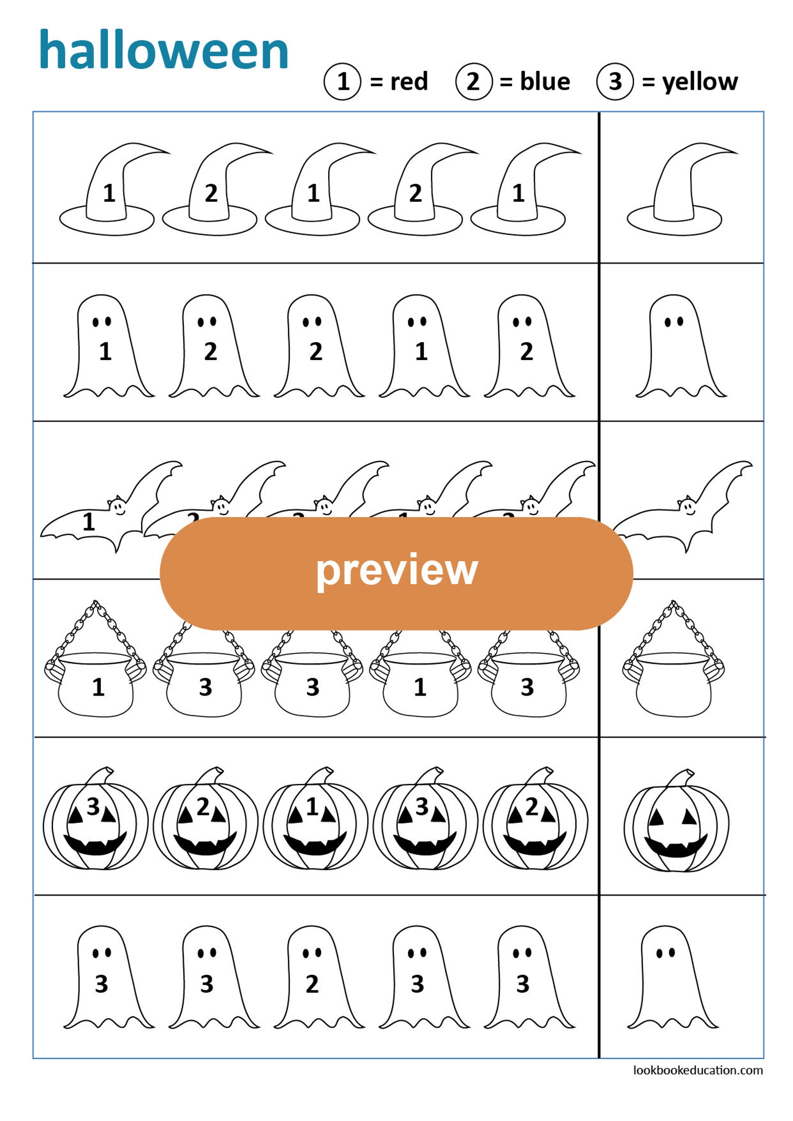 Workbook Halloween - Digital File - Etsy
