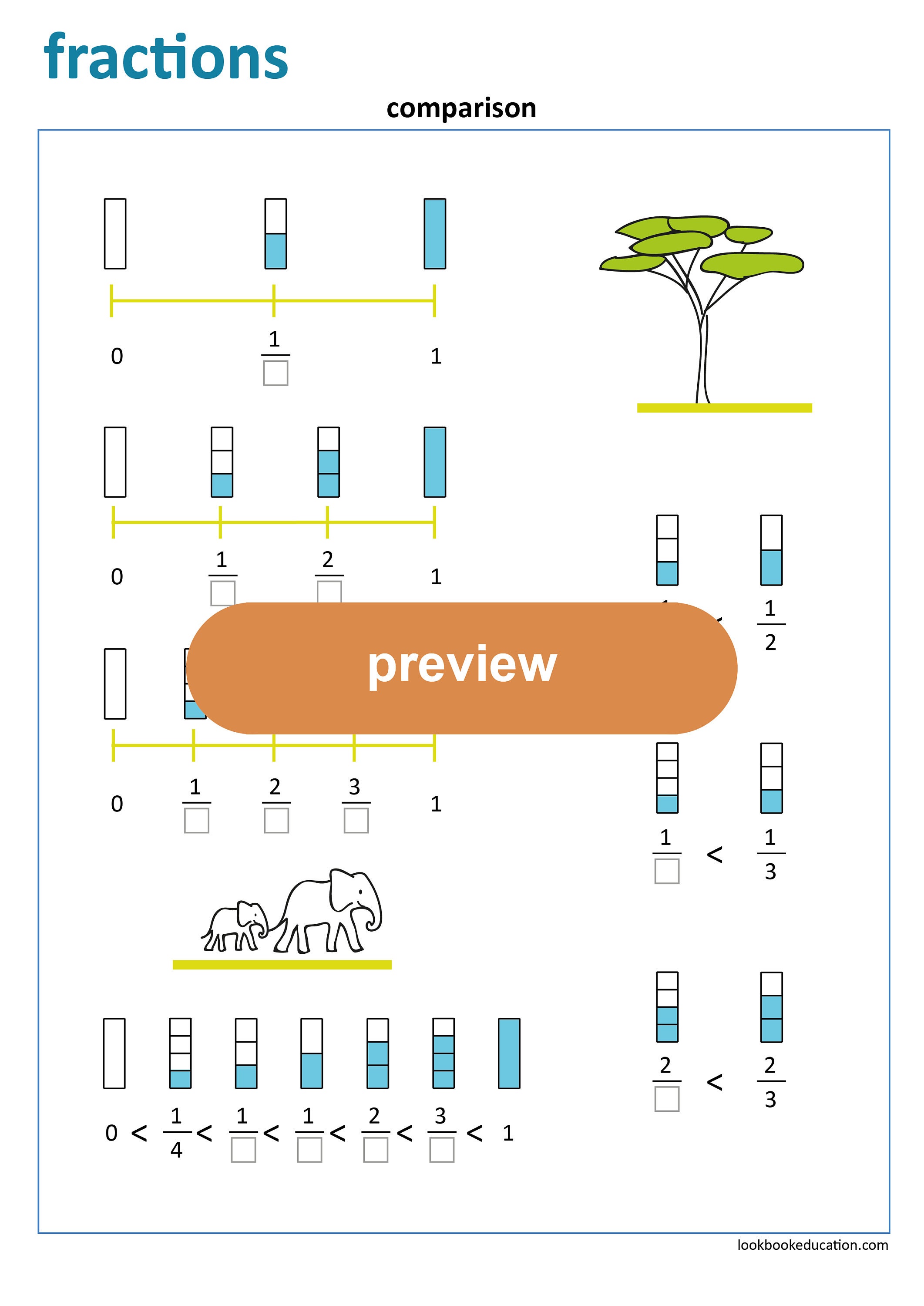 Workbook Fractions - Part 1 - Digital File - Etsy