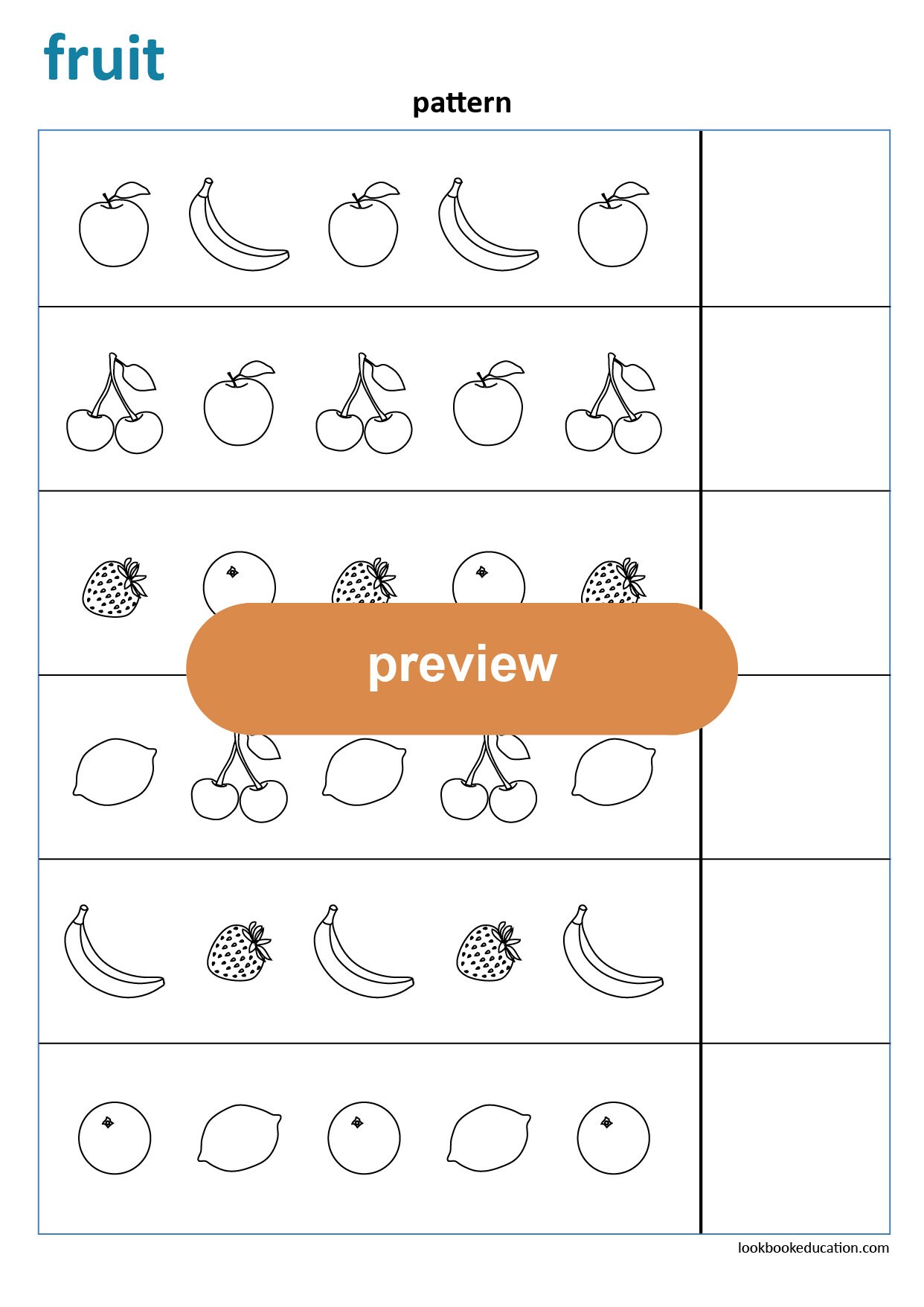 Workbook Fruit - Digital File - Etsy