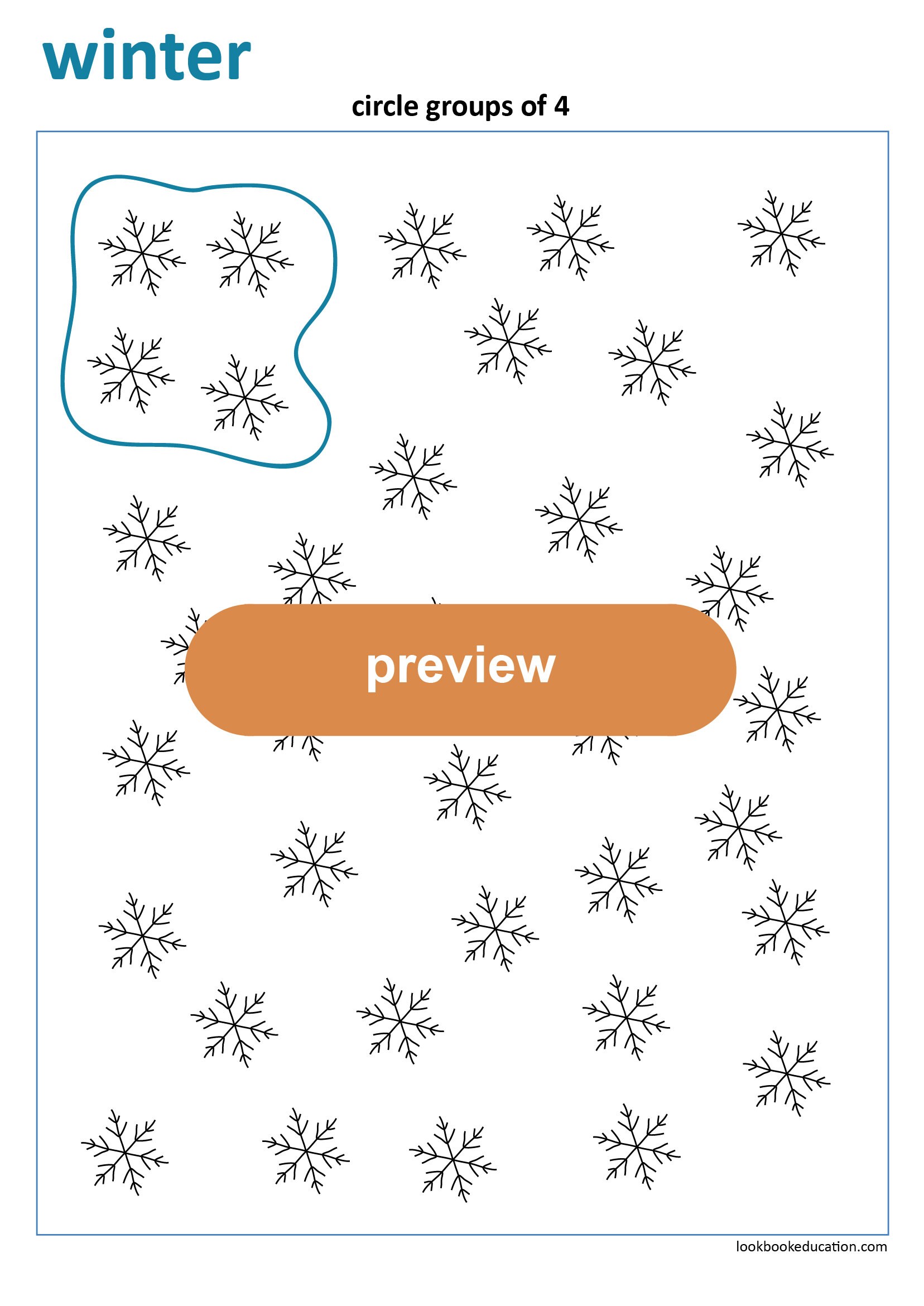 Workbook Winter Tracing Numbers & Counting Objects Digital File - Etsy