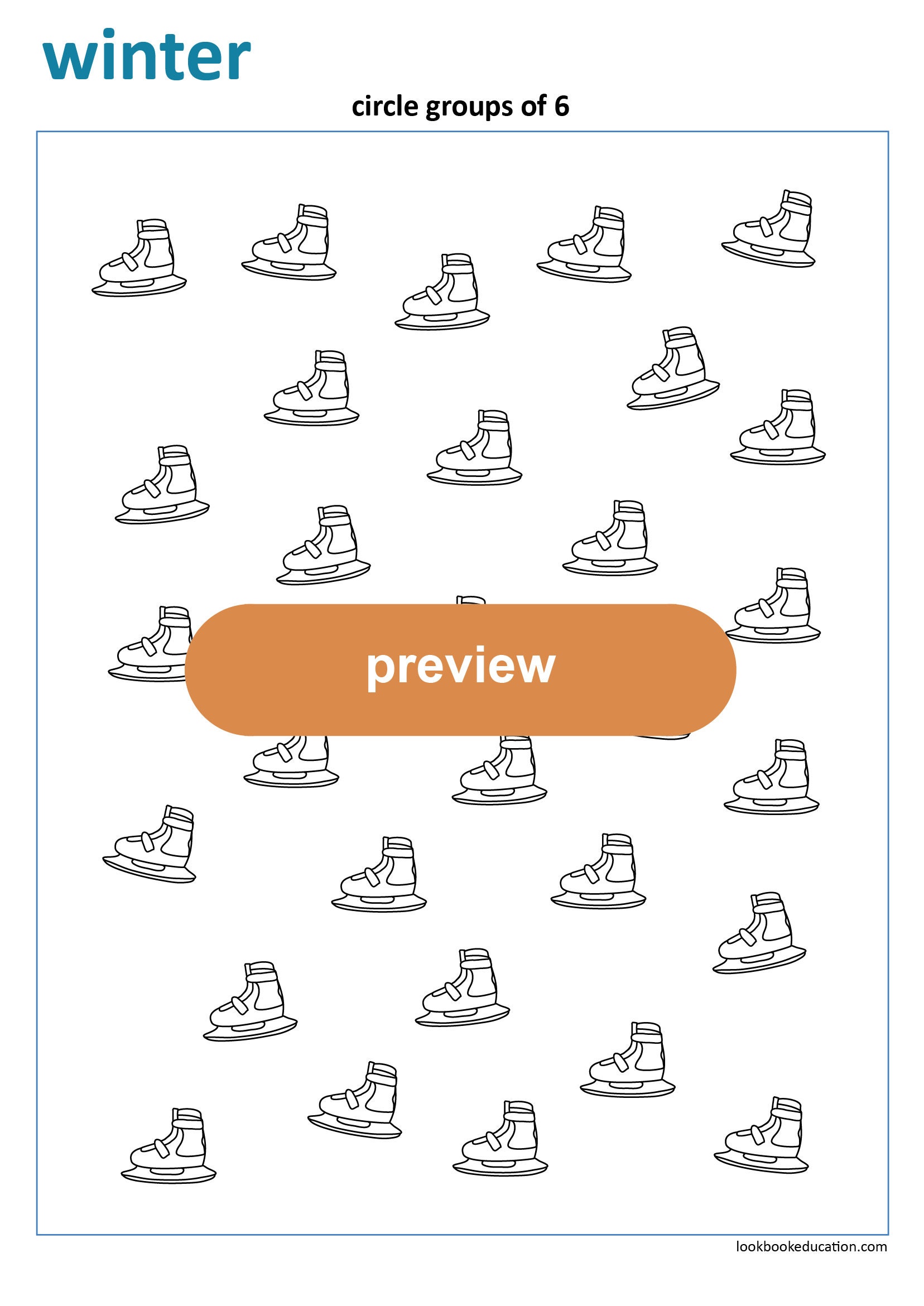 Workbook Winter Tracing Numbers & Counting Objects Digital File - Etsy