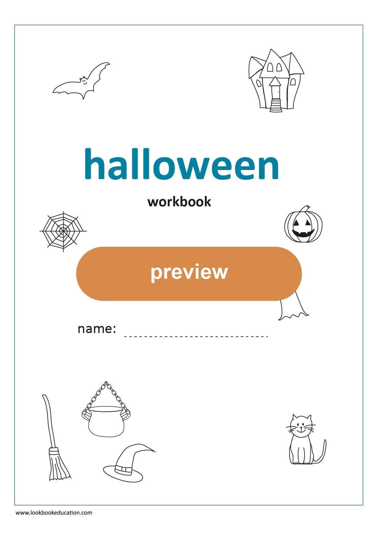 Workbook Halloween - Digital File - Etsy