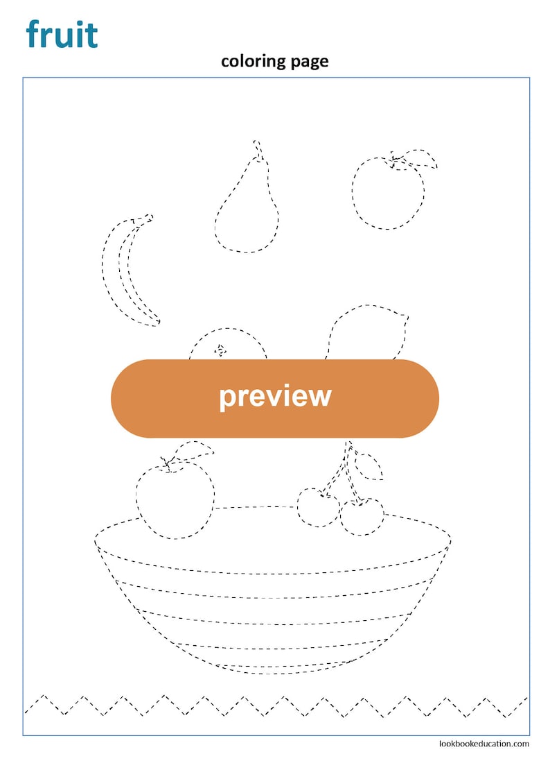 Workbook Fruit - Digital File - Etsy