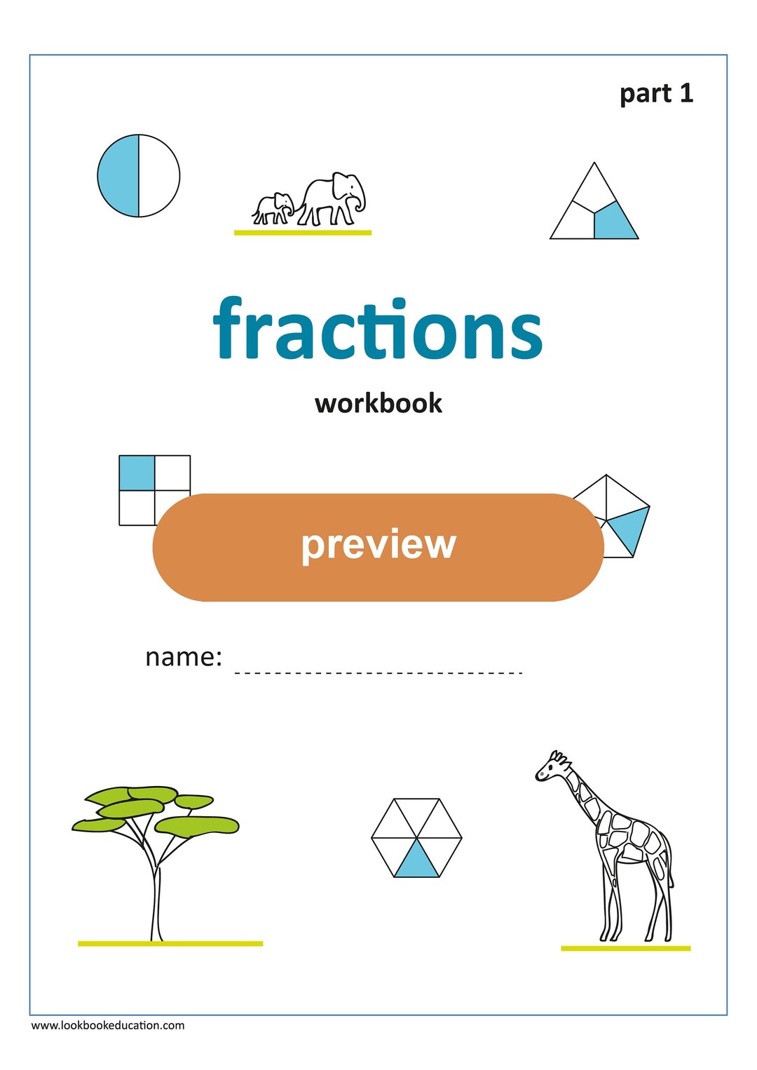 Workbook Fractions - Part 1 - Digital File - Etsy