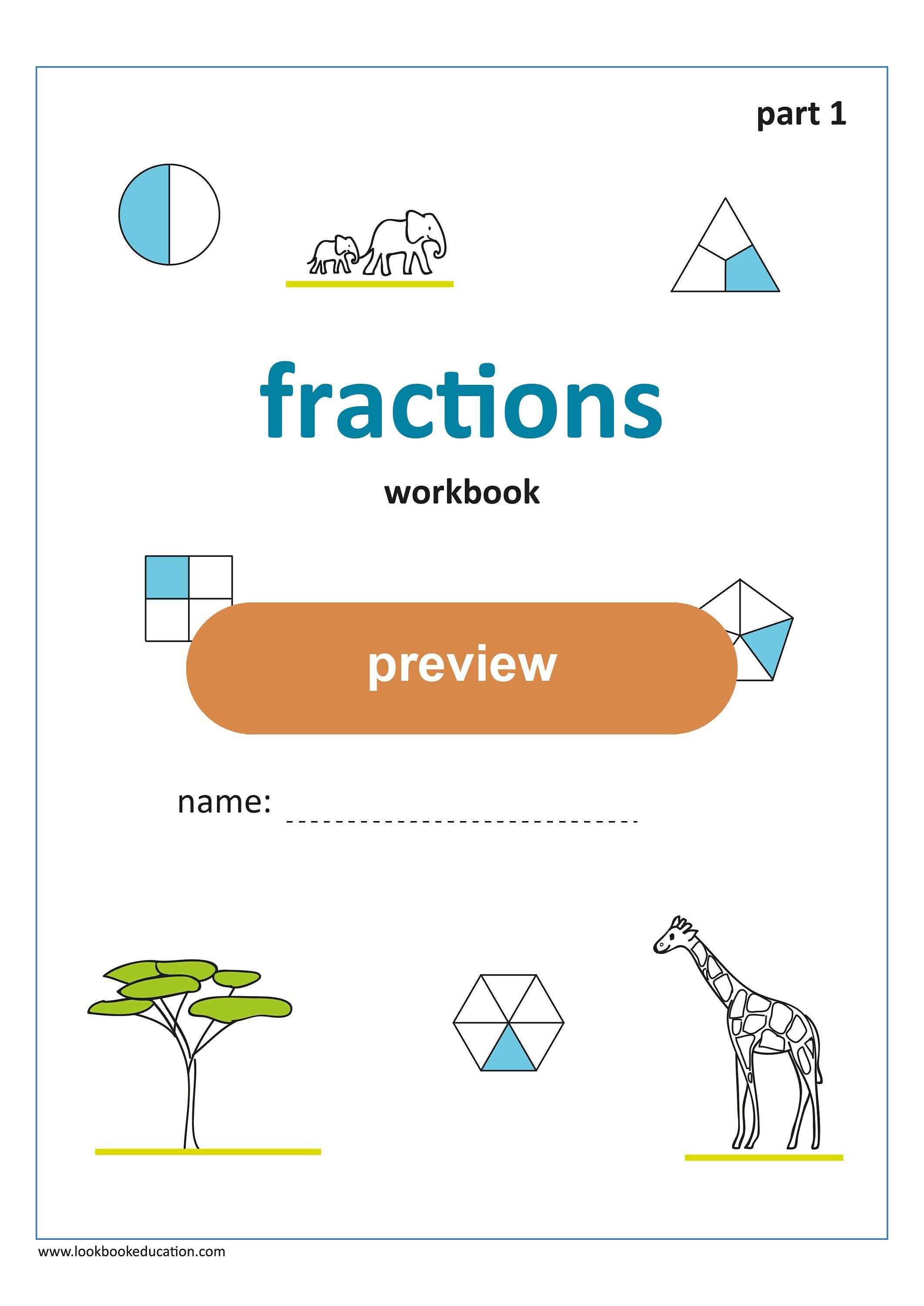 Workbook Fractions - Part 1 - Digital File - Etsy