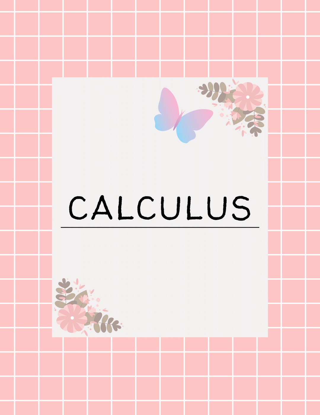 Calculus Aesthetic Note Page - Etsy