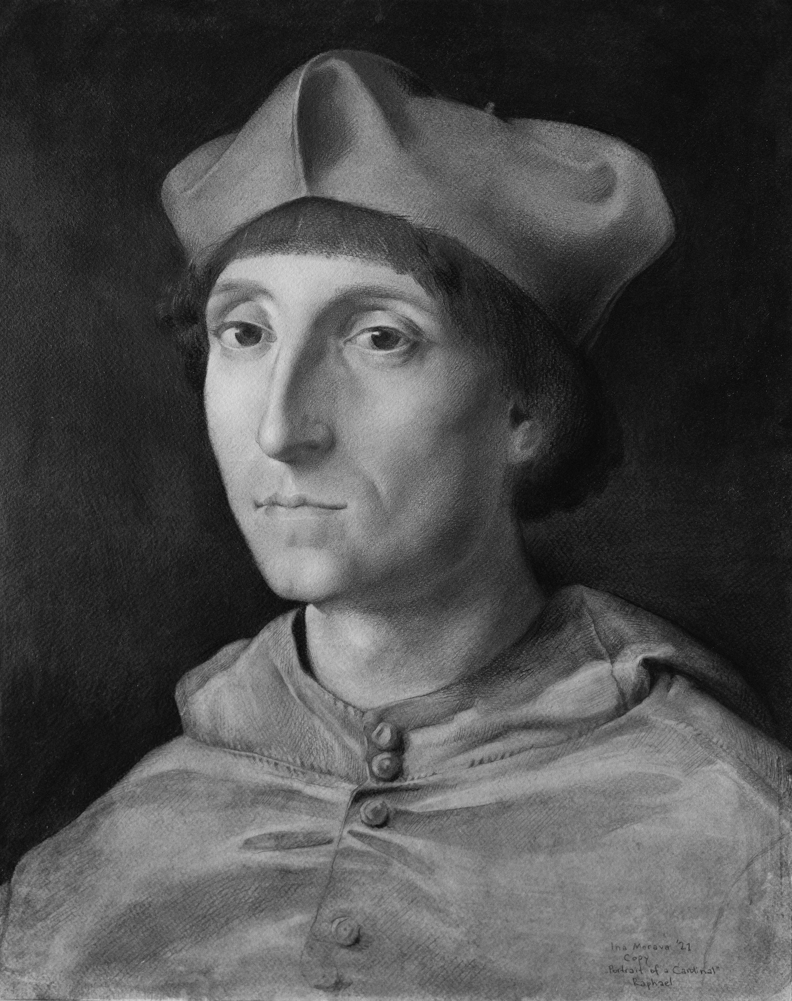 A Copy of the Portrait of a Cardinal: Raphael Santi, High Renaissance ...
