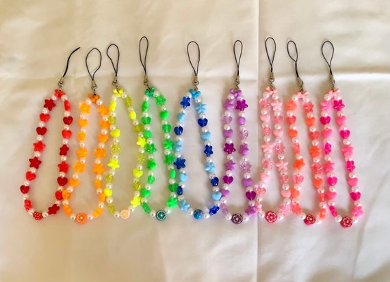 Cute Beaded Phone Charm/Chain | Etsy