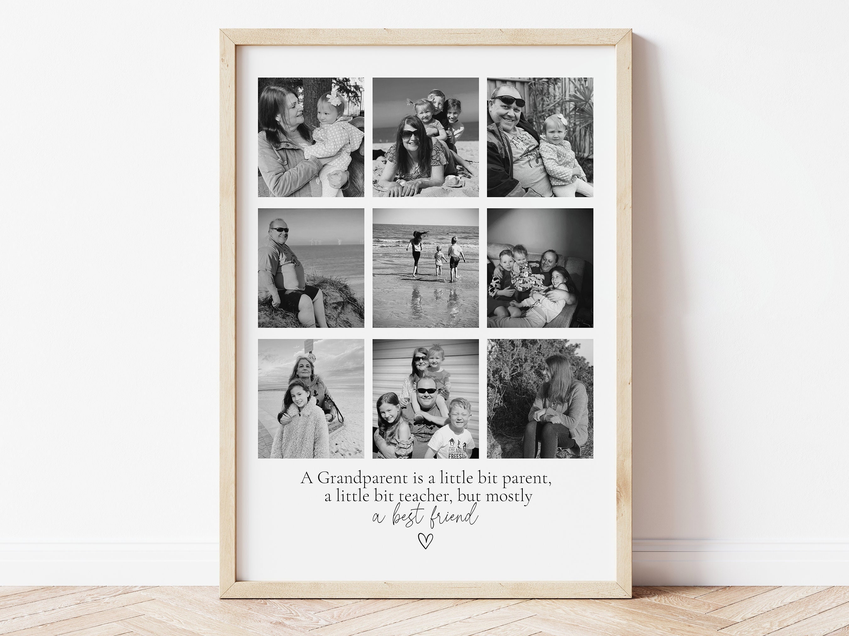 Personalised Grandparents Photo Collage Photo Print Gift - Etsy UK