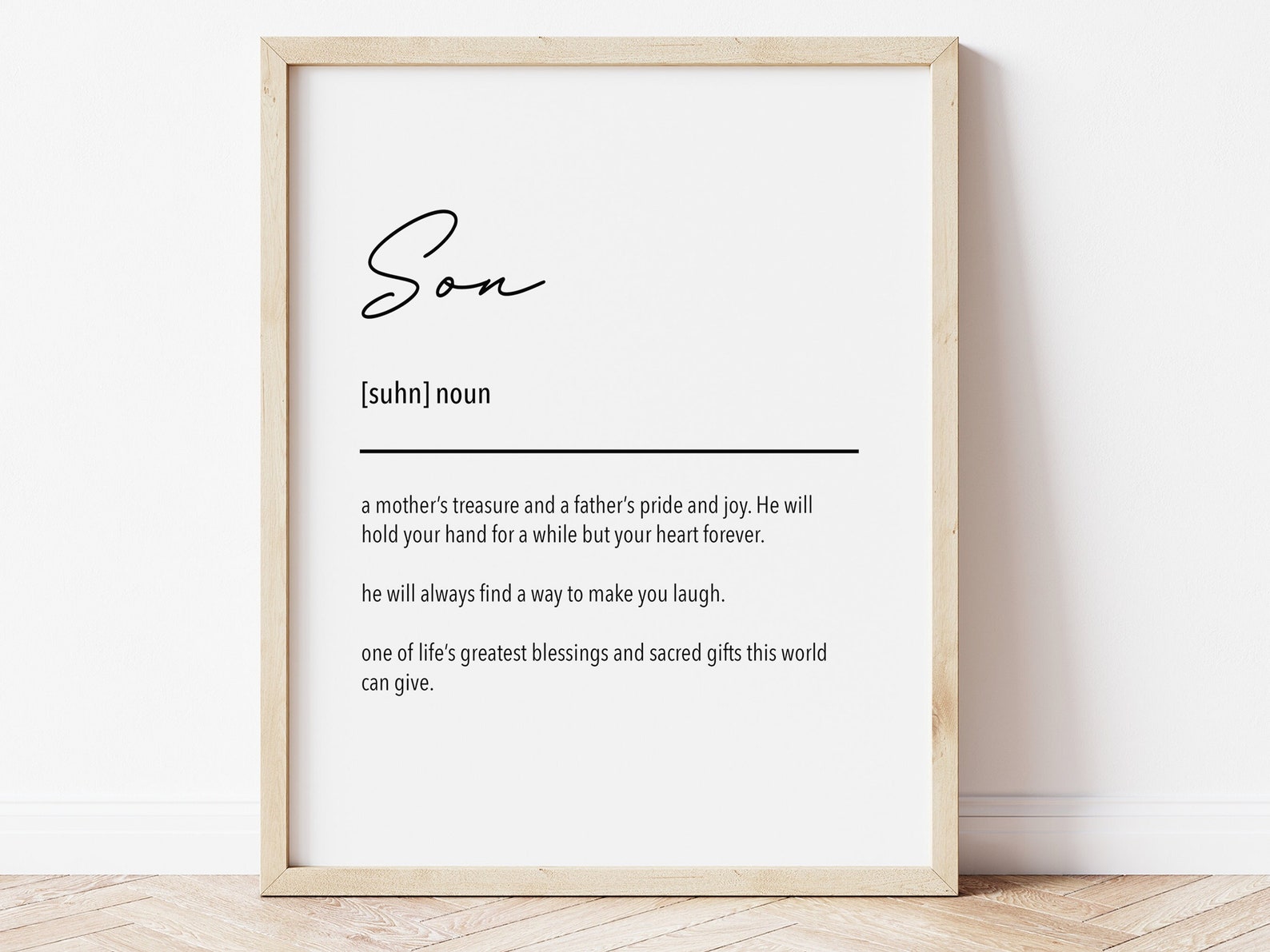 Son Definition Print | Son Gift | Son Quote Print | Home Gift ...