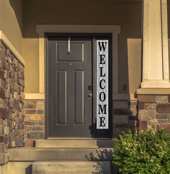Welcome Grey Door Banner | Etsy